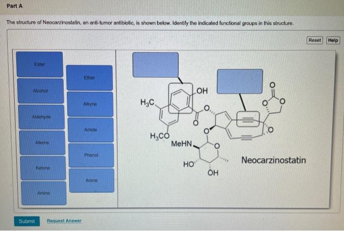 Solved Part A The structure of Neocarzinostatin, an | Chegg.com