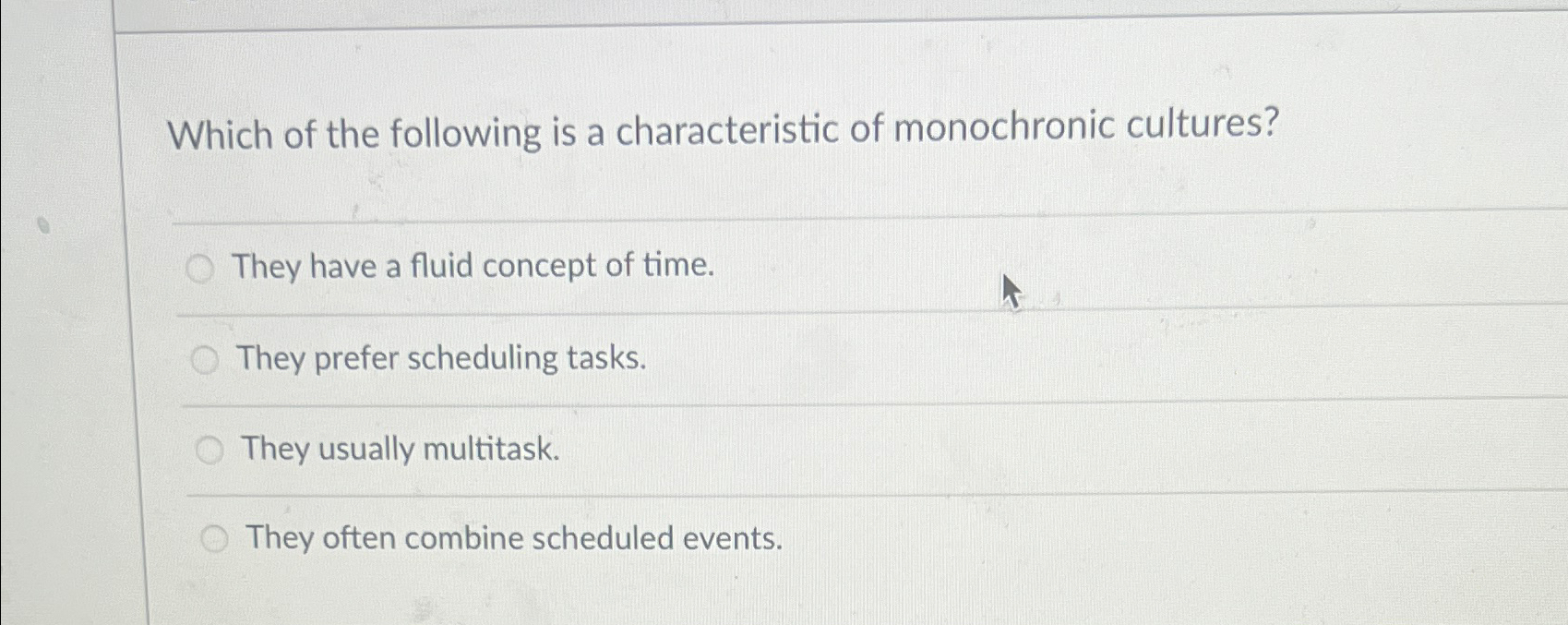 Solved Which of the following is a characteristic of | Chegg.com
