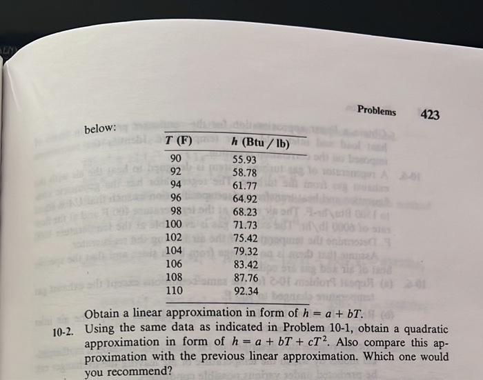 Solved Please complete 10.1 and 10.3, use matlab or excel to | Chegg.com