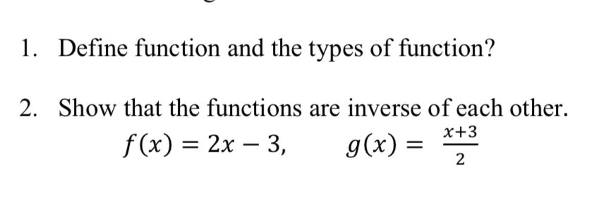 Solved A- Define function and the types of function?B- | Chegg.com Solved A- Define function and the types of function?B- | Chegg.com