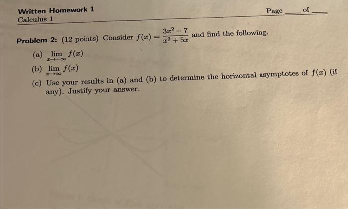Solved Problem 2 12 Points Consider Fxx25x3x2−7 And 6747
