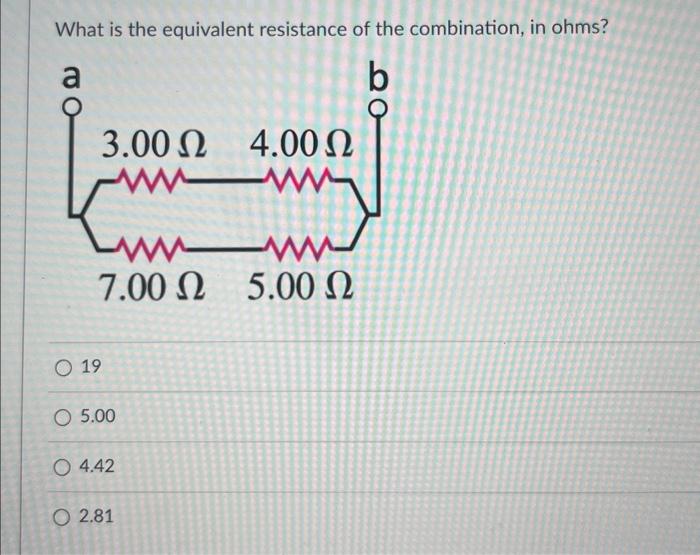 Solved What is the equivalent resistance of the combination, | Chegg.com