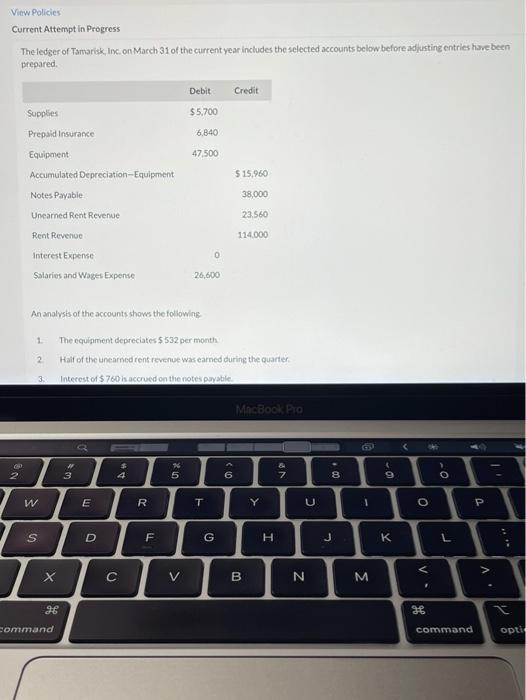 Solved View Policies Current Attempt in Progress The ledger | Chegg.com