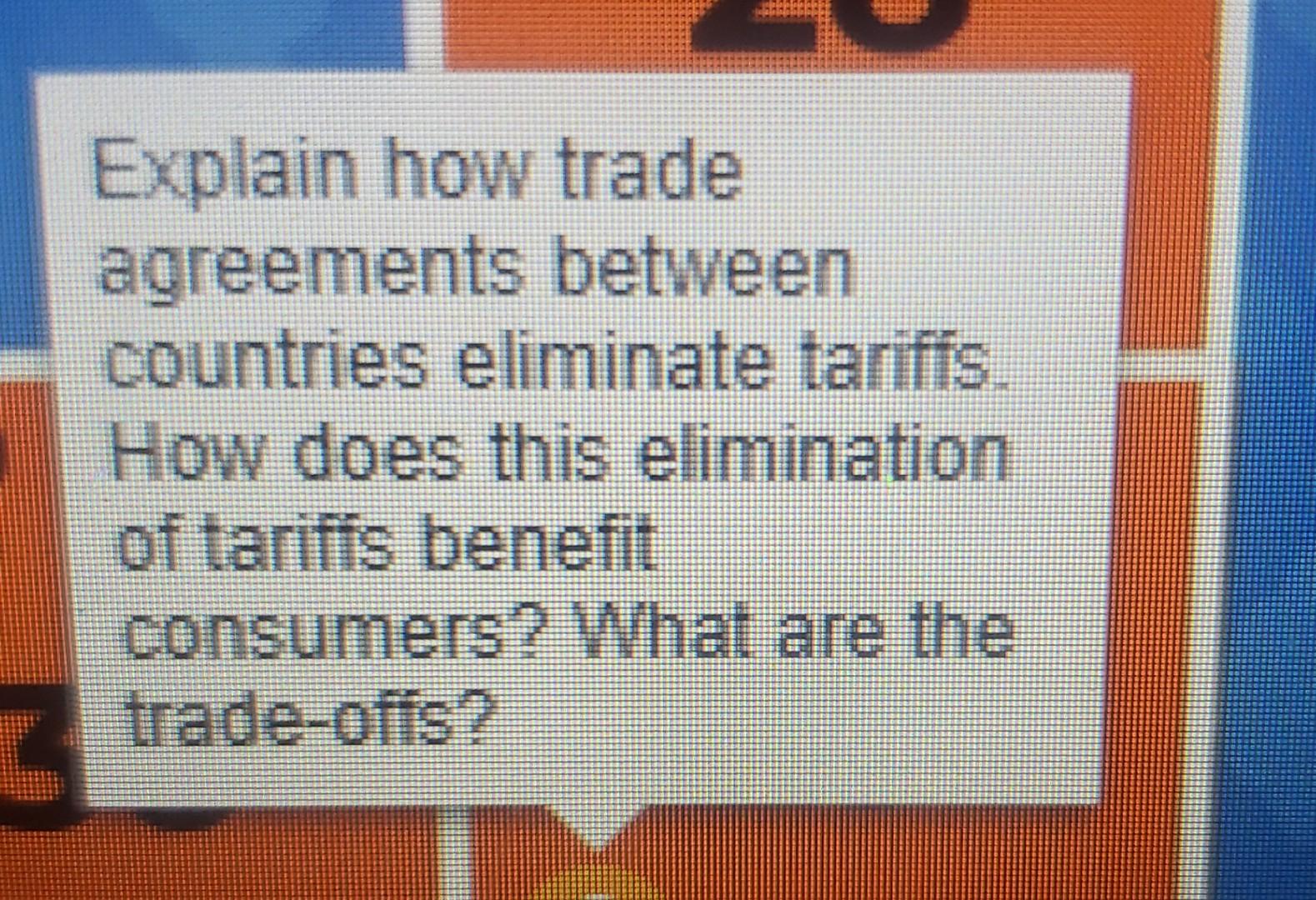 Solved Explain how trade agreements between countries | Chegg.com