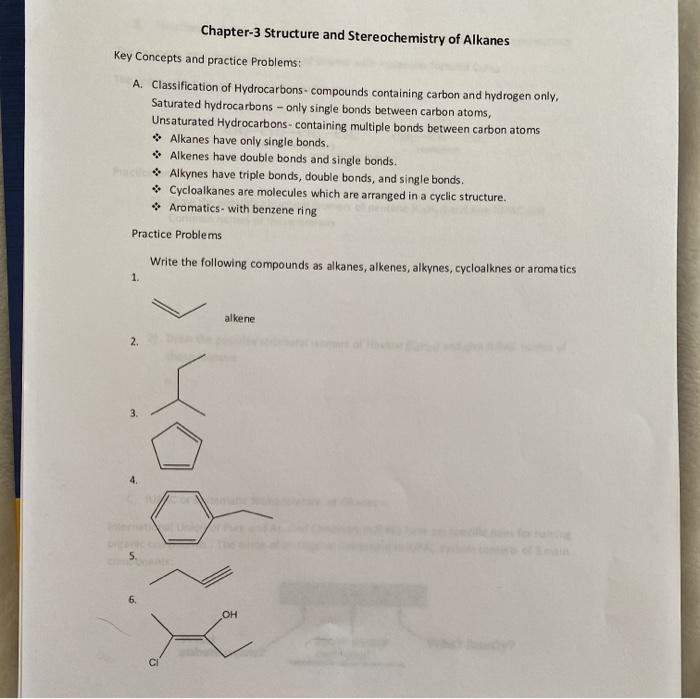 Solved Chapter-3 Structure and Stereochemistry of Alkanes | Chegg.com