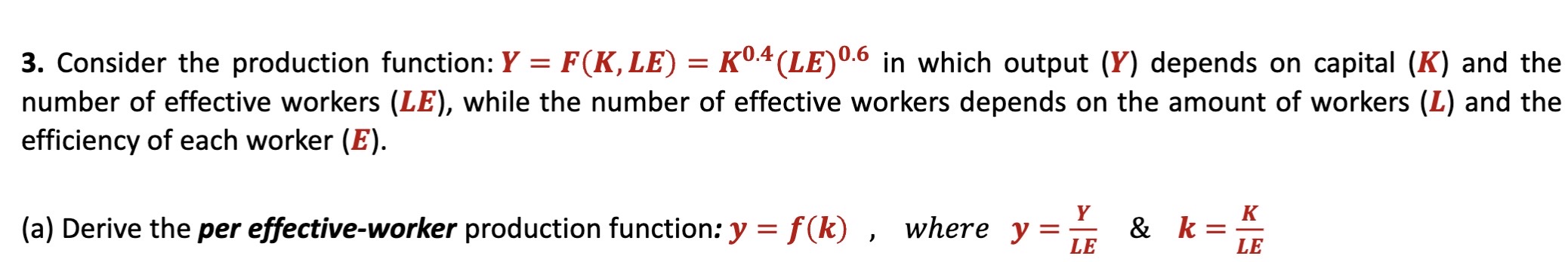 Solved Consider the production function: | Chegg.com