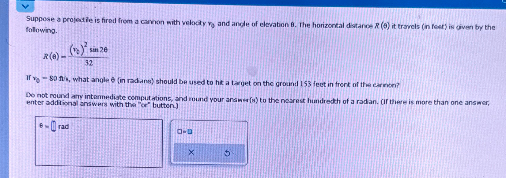 Solved Suppose a projectile is fired from a cannon with | Chegg.com