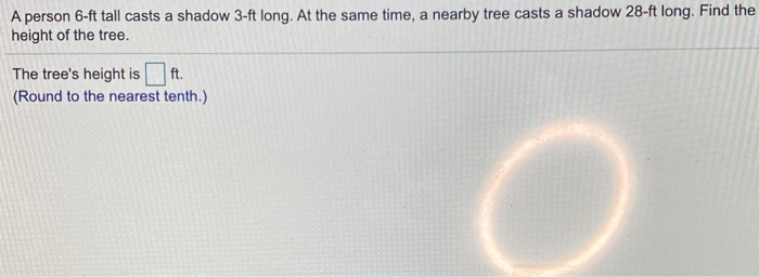 Solved A person 6-ft tall casts a shadow 3-ft long. At the | Chegg.com