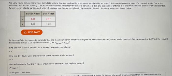 Solved Are very young Infants more likely to imitate actions | Chegg.com