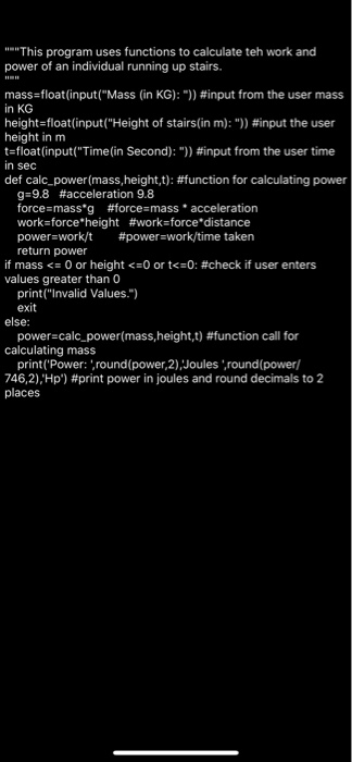 Solved Using Python Creating Modules Work And Powerthis Is A Chegg