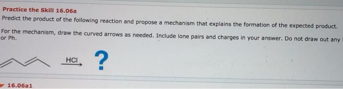 Solved Practice the Skill 16.06a Predict the product of the | Chegg.com