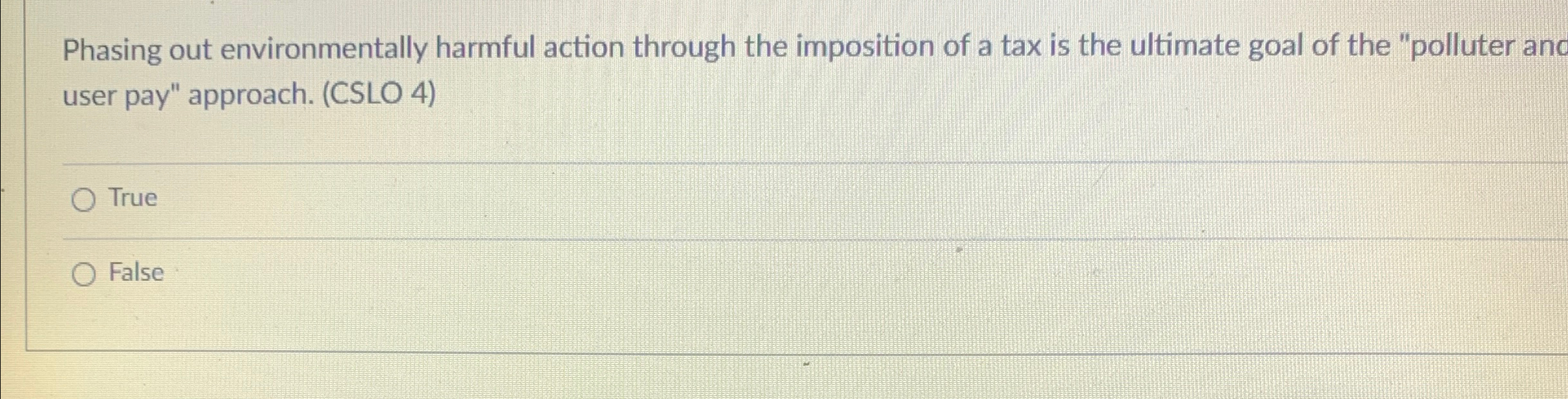 Solved Phasing out environmentally harmful action through | Chegg.com