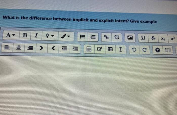 Solved What is the difference between implicit and explicit | Chegg.com