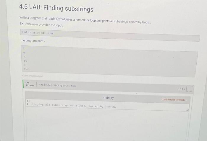 Solved Write a program that reads a word and uses a for loop | Chegg.com