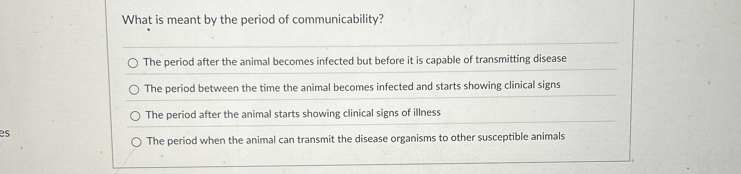 Solved What is meant by the period of communicability?The | Chegg.com