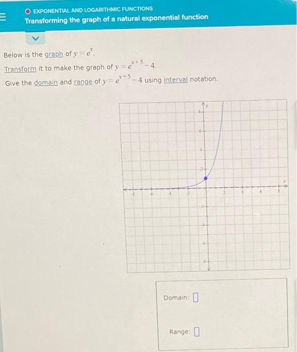 Solved E O EXPONENTIAL AND LOGARITHMIC FUNCTIONS | Chegg.com