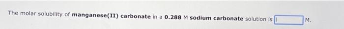 Solved The molar solubility of copper(II) hydroxide in a | Chegg.com