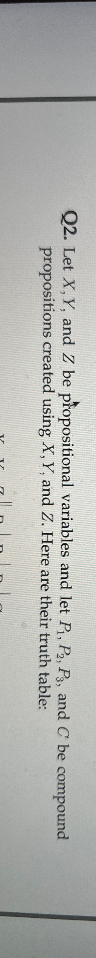 Solved Q2. ﻿Let x,Y, ﻿and Z ﻿be propositional variables and | Chegg.com