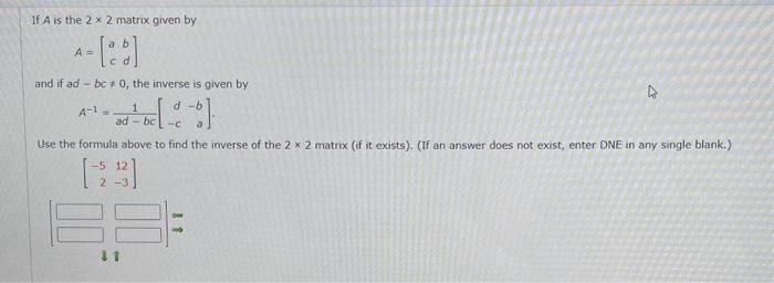 Solved If A is the 2×2 matrix given by A=[acbd] and if | Chegg.com