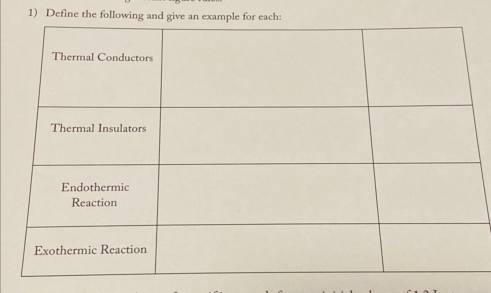 Solved Define the following and give an example for | Chegg.com