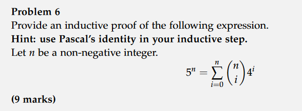 Solved Problem 6provide An Inductive Proof Of The Following