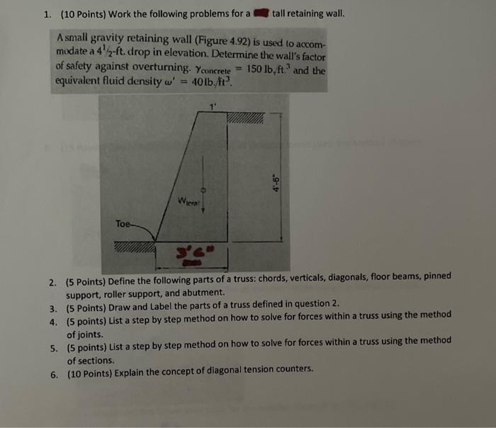 Solved 1. (10 Points) Work the following problems for a A | Chegg.com