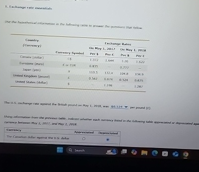 Solved Exchange rate eswenthalsWse the hypotherfial | Chegg.com