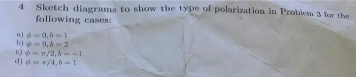 Solved 4 Sketch diagrams to show the type of polarization in | Chegg.com