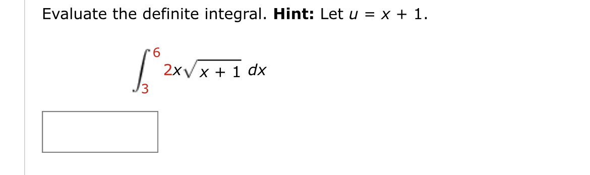 Solved Evaluate the definite integral. Hint: Let | Chegg.com