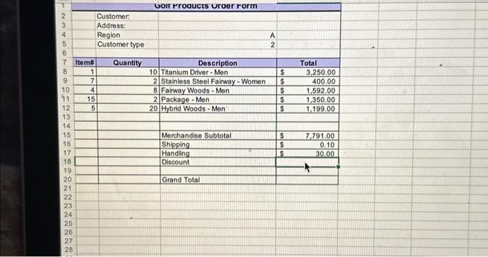 Solved 4. In cell D15 of the Orders worksheet, calculate the | Chegg.com