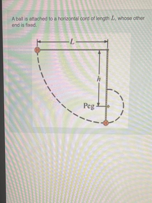 Solved A ball is attached to a horizontal cord of length L, | Chegg.com