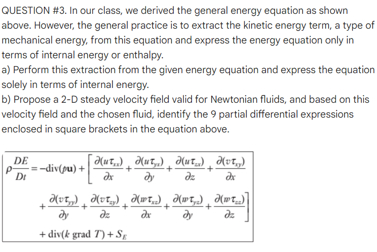 Solved VQUESTION #3. ﻿In our class, we derived the general | Chegg.com