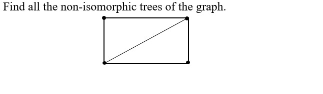 Solved Find all the non-isomorphic trees of the graph. | Chegg.com