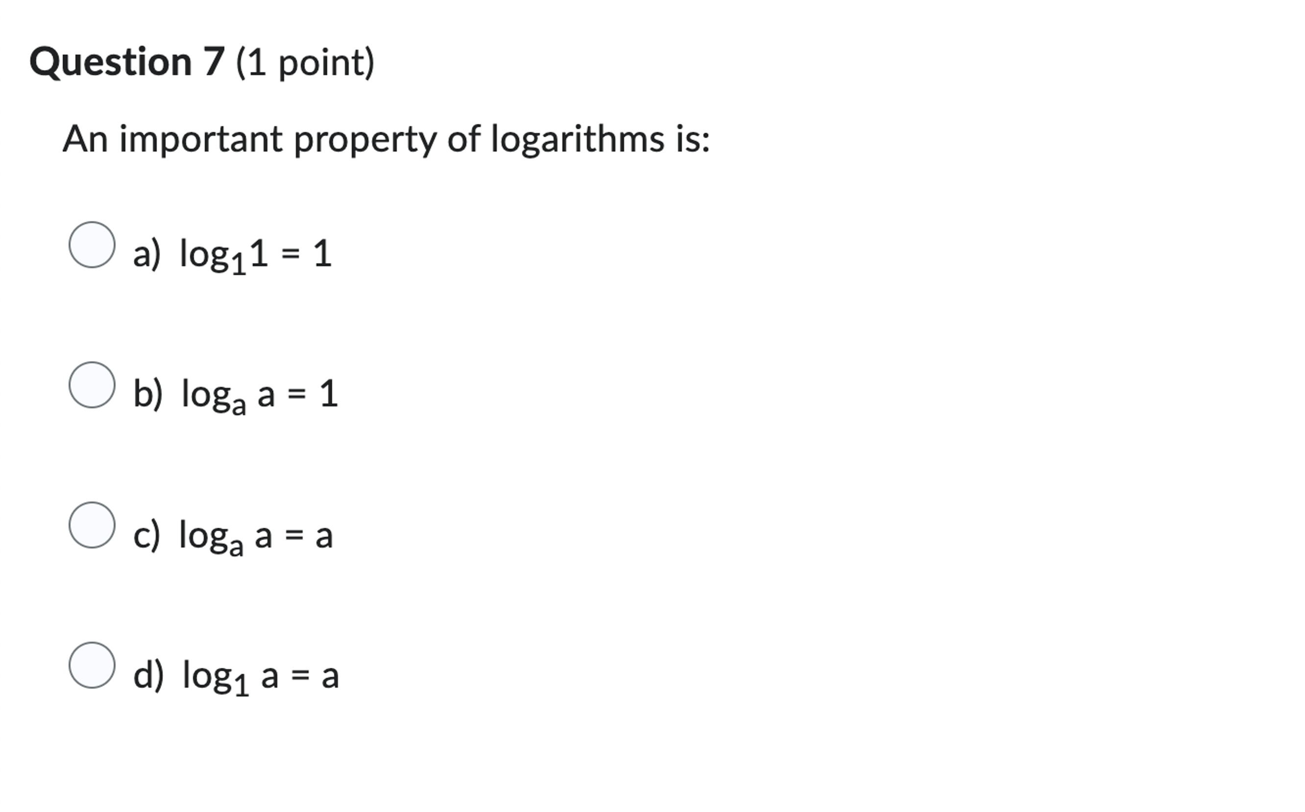 Solved Question 7 (1 ﻿point)An important property of | Chegg.com