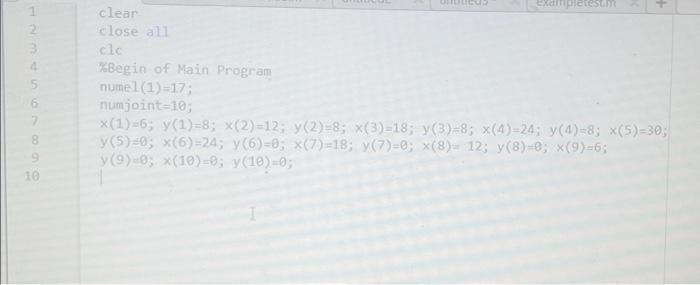 Solved create s code in matlab that plotsa 2-D truss with | Chegg.com