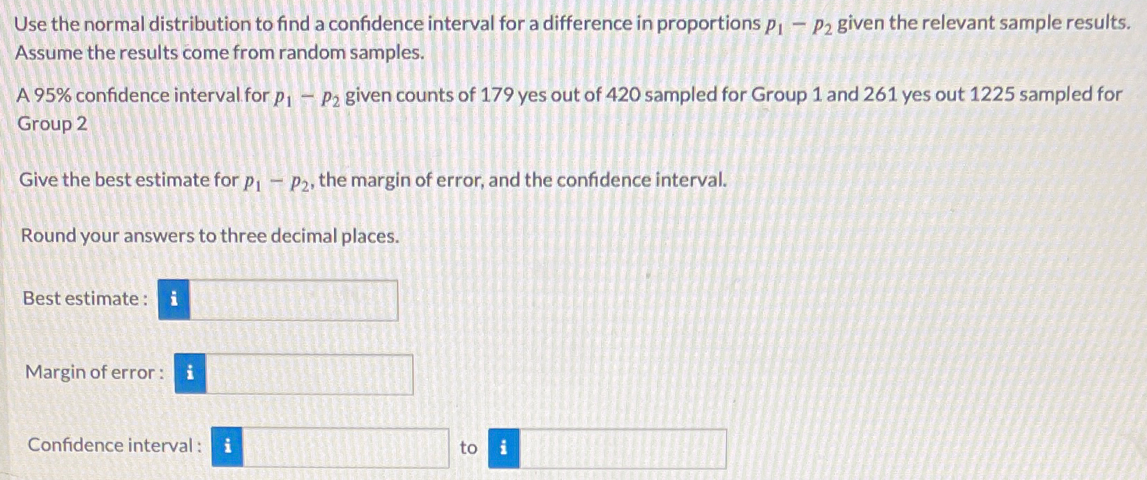 Solved Use the normal distribution to find a confidence | Chegg.com