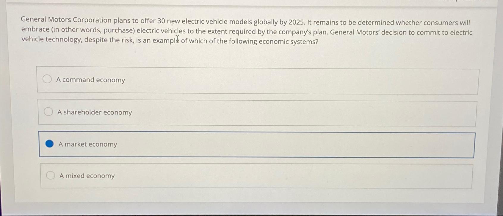 Solved General Motors Corporation plans to offer 30 ﻿new | Chegg.com