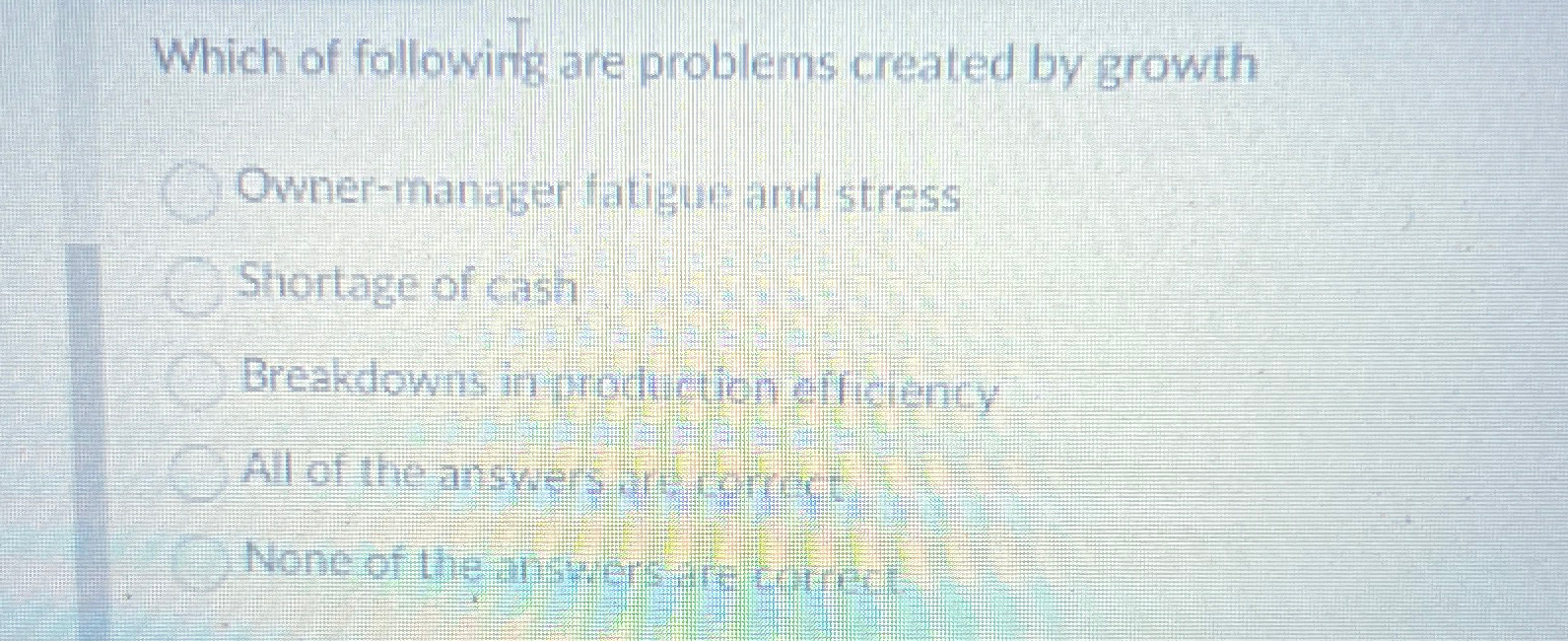 Solved Which of following are problems created by | Chegg.com