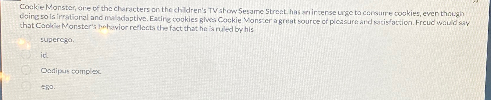 Solved Cookie Monster, one of the characters on the | Chegg.com
