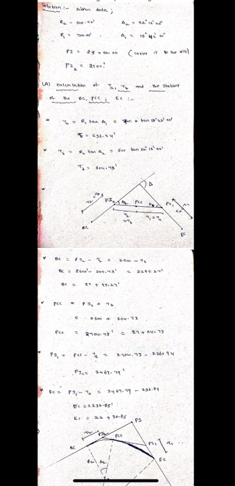 Solved 9. Given a two-centered compound curve, curving to | Chegg.com
