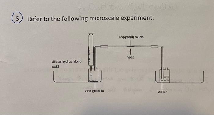 Solved Refer to the following microscale experiment: (b) | Chegg.com