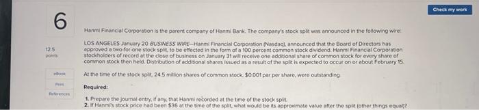 Solved Hanmi Financial Corporation is the parent company of | Chegg.com
