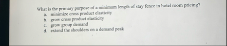 Solved What is the primary purpose of a minimum length of | Chegg.com