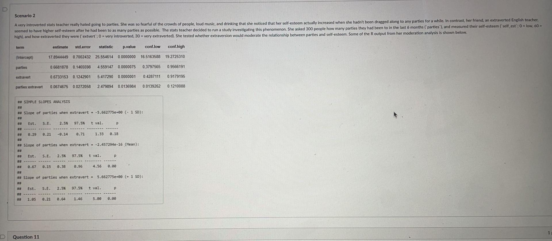 Solved Scenario 2 Question 11Given the following output | Chegg.com