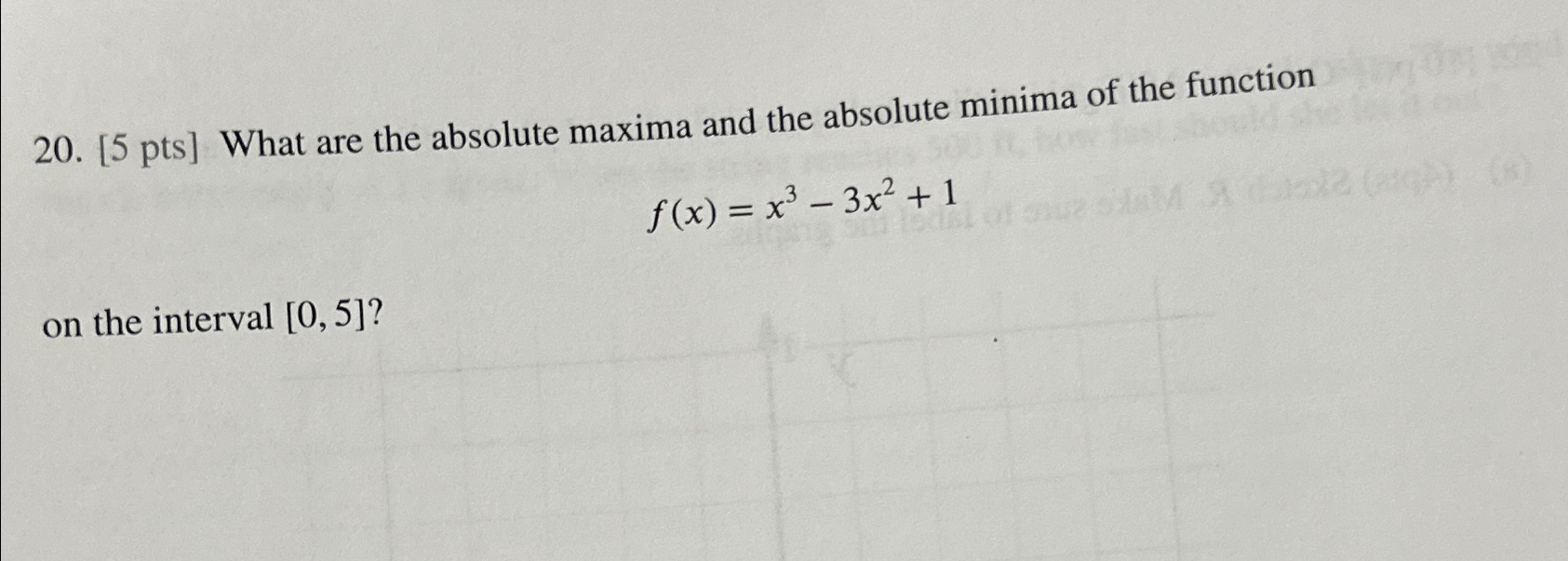 Solved [5 ﻿pts] ﻿What are the absolute maxima and the | Chegg.com