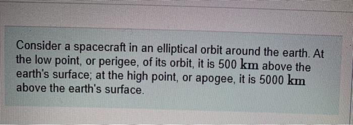 Solved Consider a spacecraft in an elliptical orbit around | Chegg.com