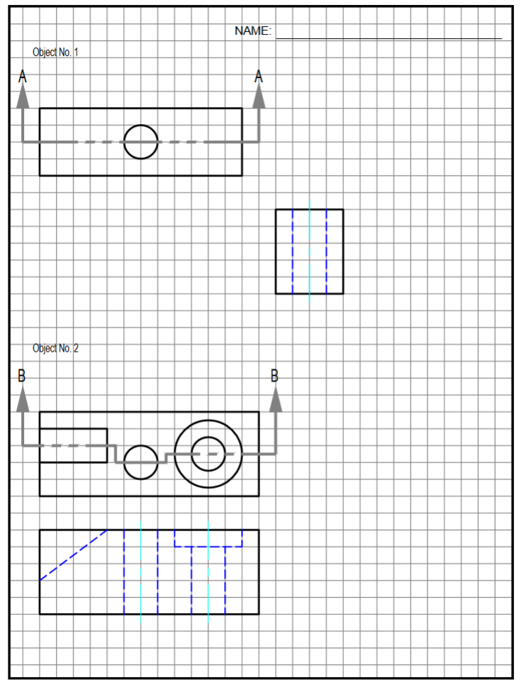 Solved Section view: INSTRUCTIONS:1. ﻿Use the attached | Chegg.com