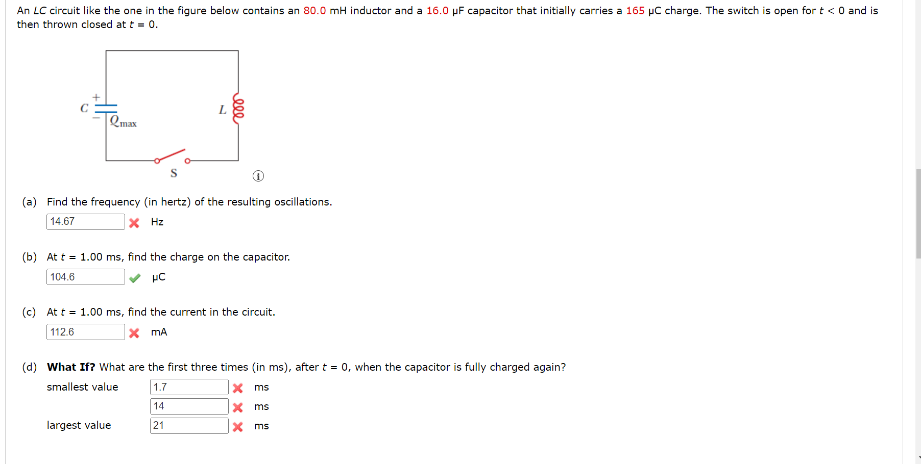 Solved An LC ﻿circuit like the one in the figure below | Chegg.com