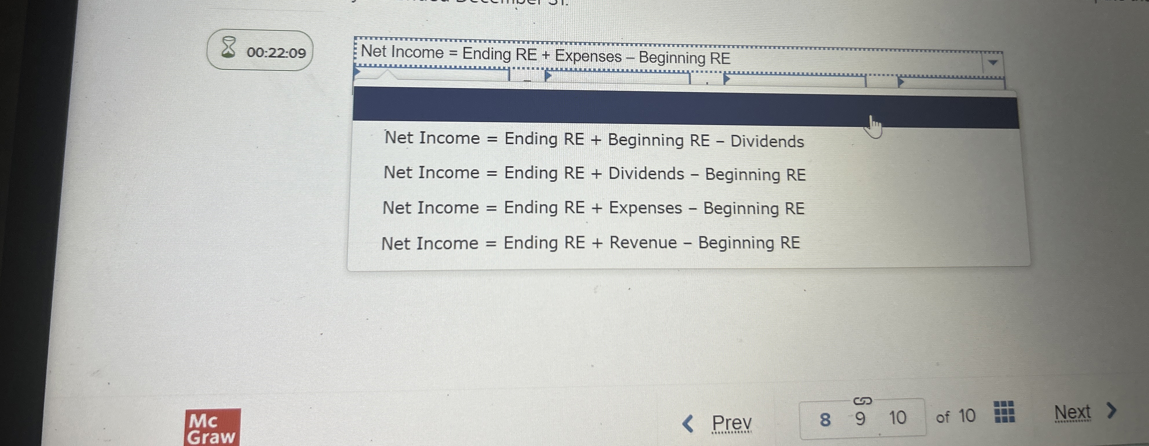 Solved Net Income = ﻿Ending RE + ﻿Expenses - ﻿Beginning | Chegg.com