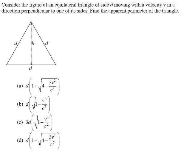 Solved Consider the figure of an equilateral triangle of | Chegg.com